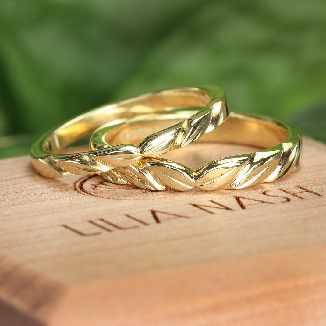 Leaf Wedding Rings – Lilia Nash Jewellery